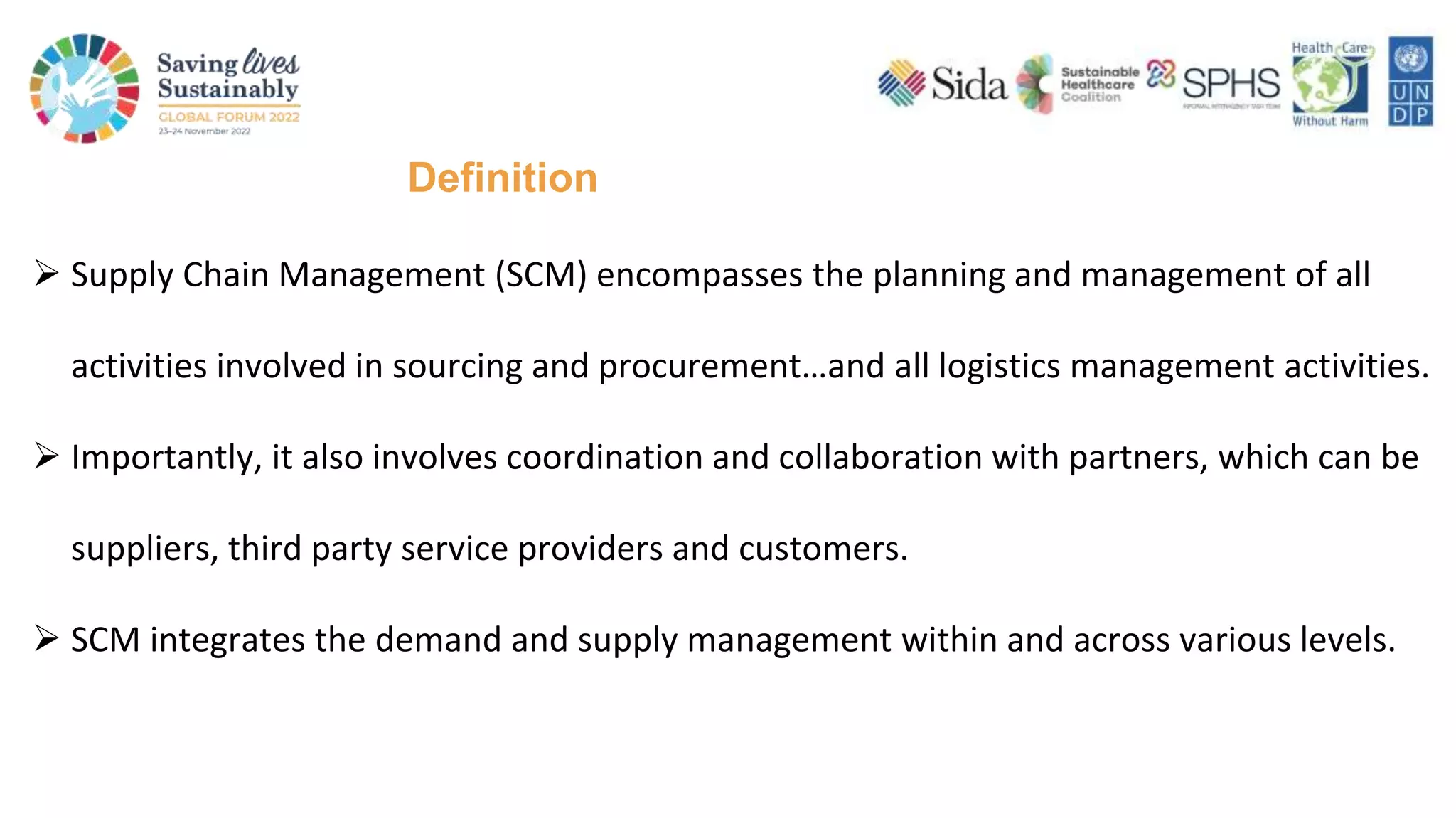 Health commodities supply chain management in a conflict environment | PPTX