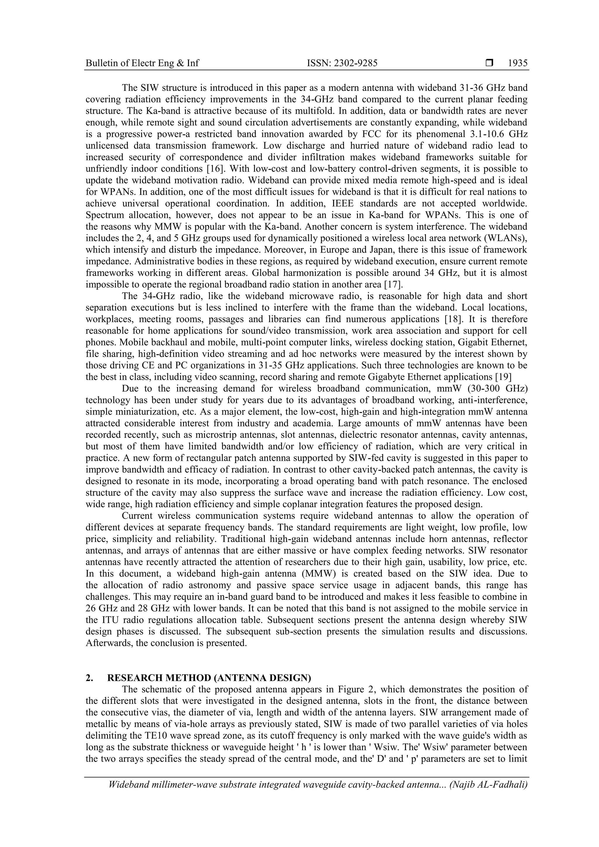 Wideband millimeter-wave substrate integrated waveguide cavity-backed ...