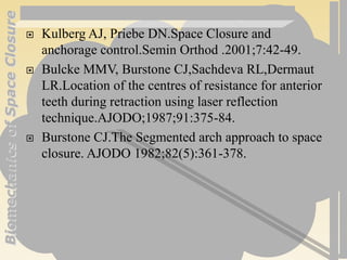 Biomechanics of Space Closure | PPT