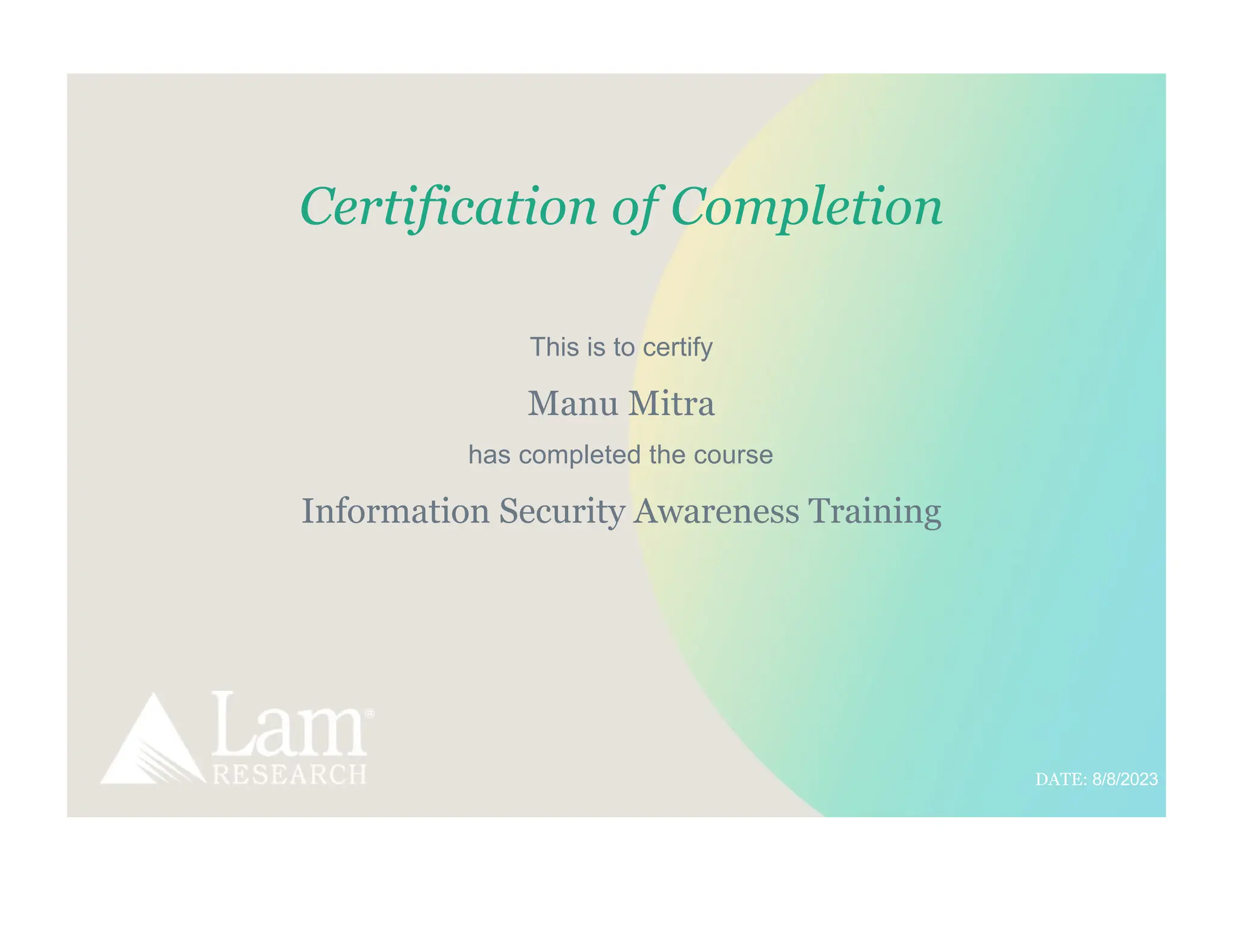 23. Information Security Awareness Training | PDF