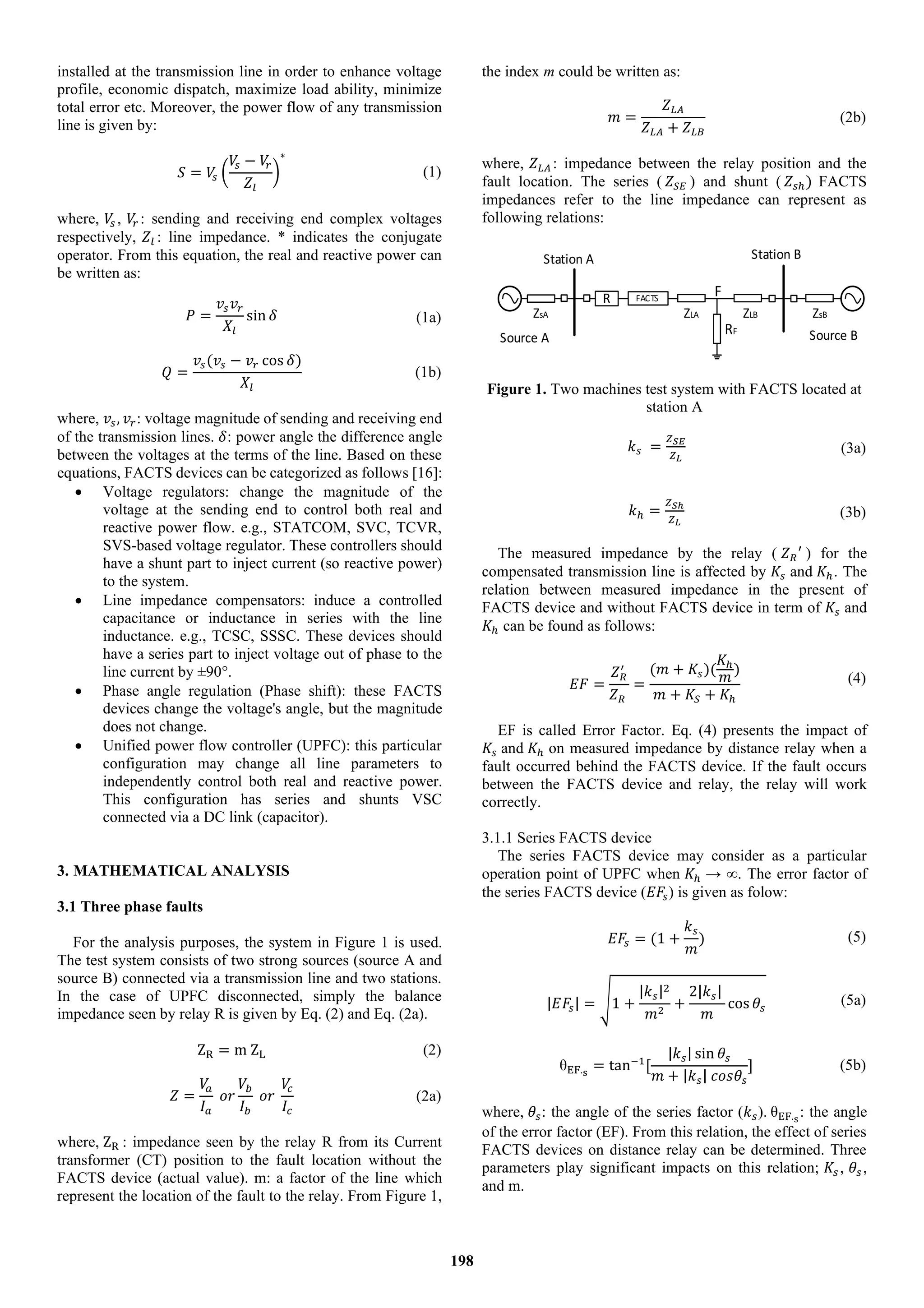 Performance Analysis of the Distance Relay Characteristics in a Compensated Transmission Line ...