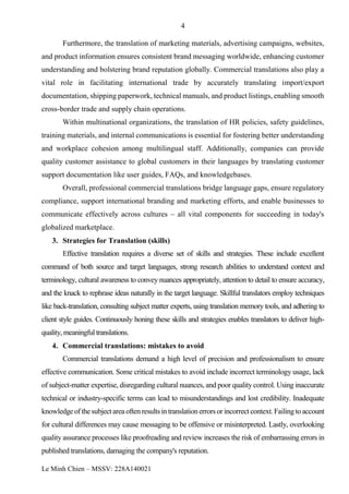 Project: Commercial Translation; 1. What is Commercial Translation | DOCX