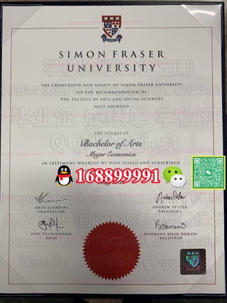 Simon Fraser University degree offer diploma Transcript | PDF | Graduation | Personal ...