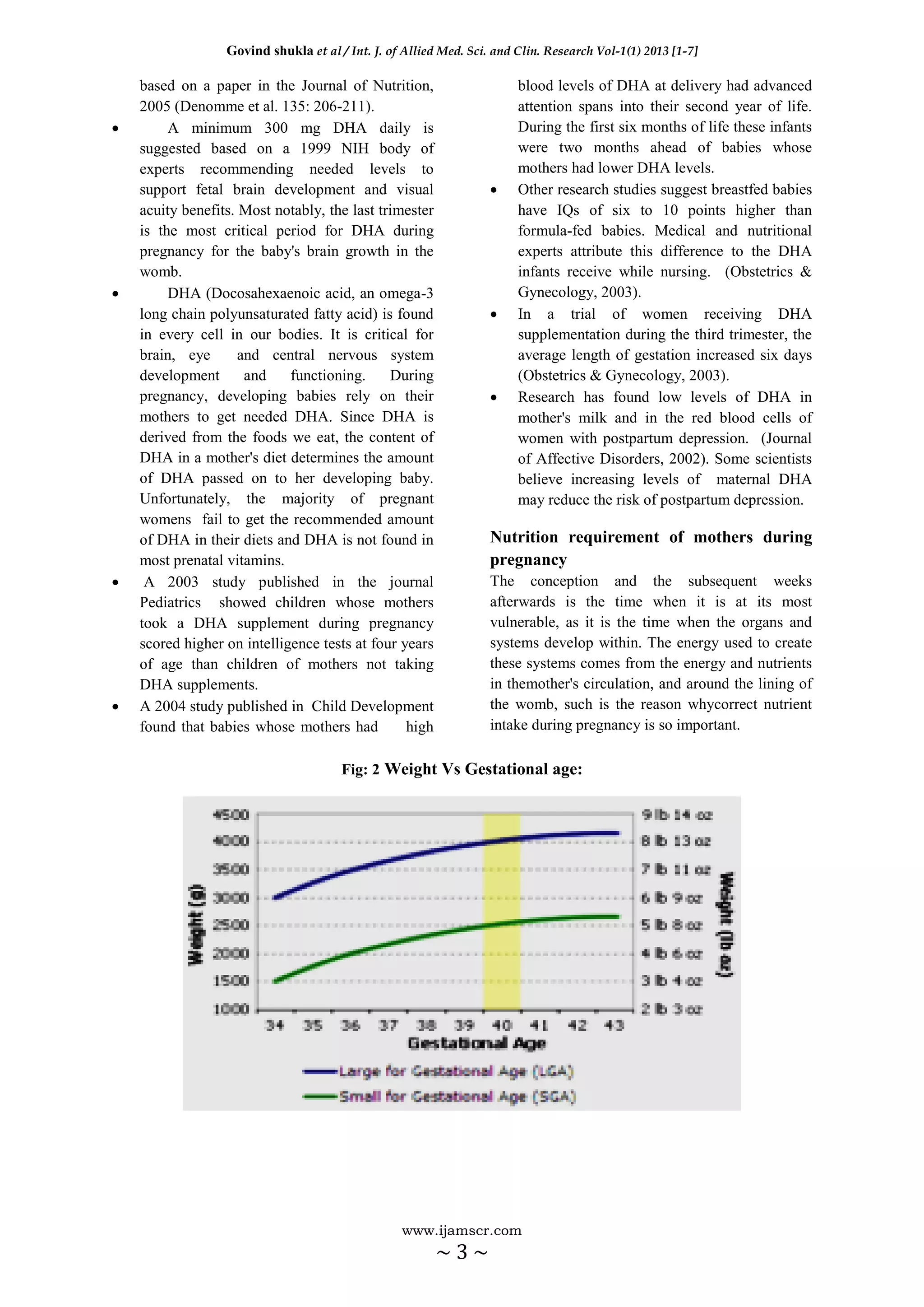 Prenatal nutrition; nutrient recommendations before, during & after ...