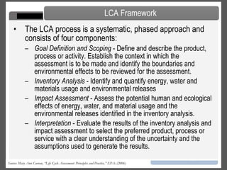 Life Cycle Analysis - Environmental LCA's | PPT