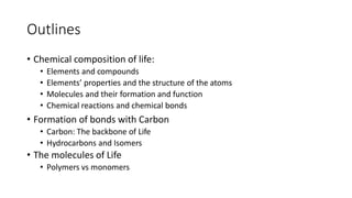 2 - Chemical Composition of the Cell - part 1 | PDF