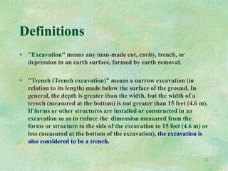 Excvation Safety for safety officers reference | PPT
