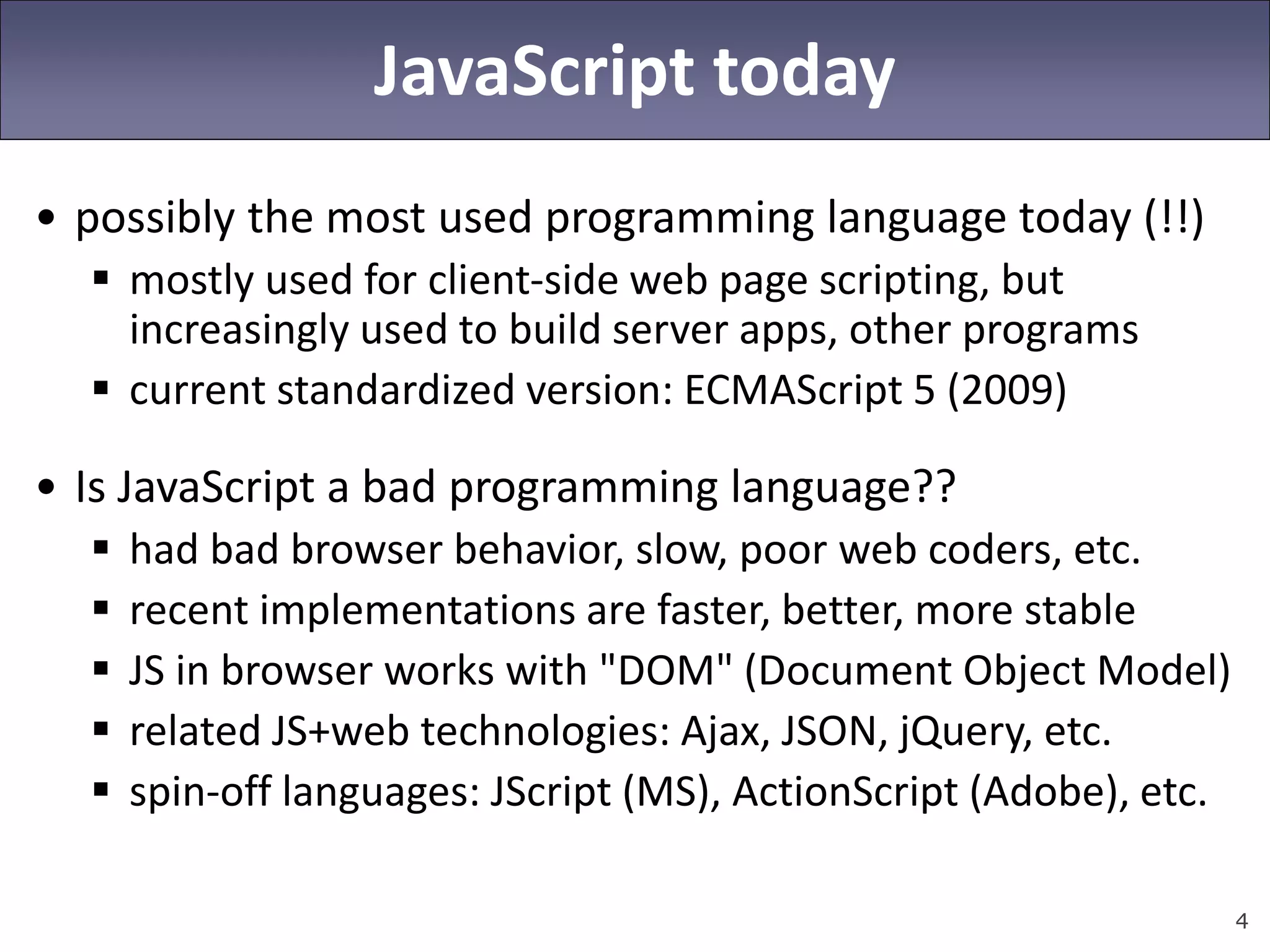 Basics of Javascript | PPT