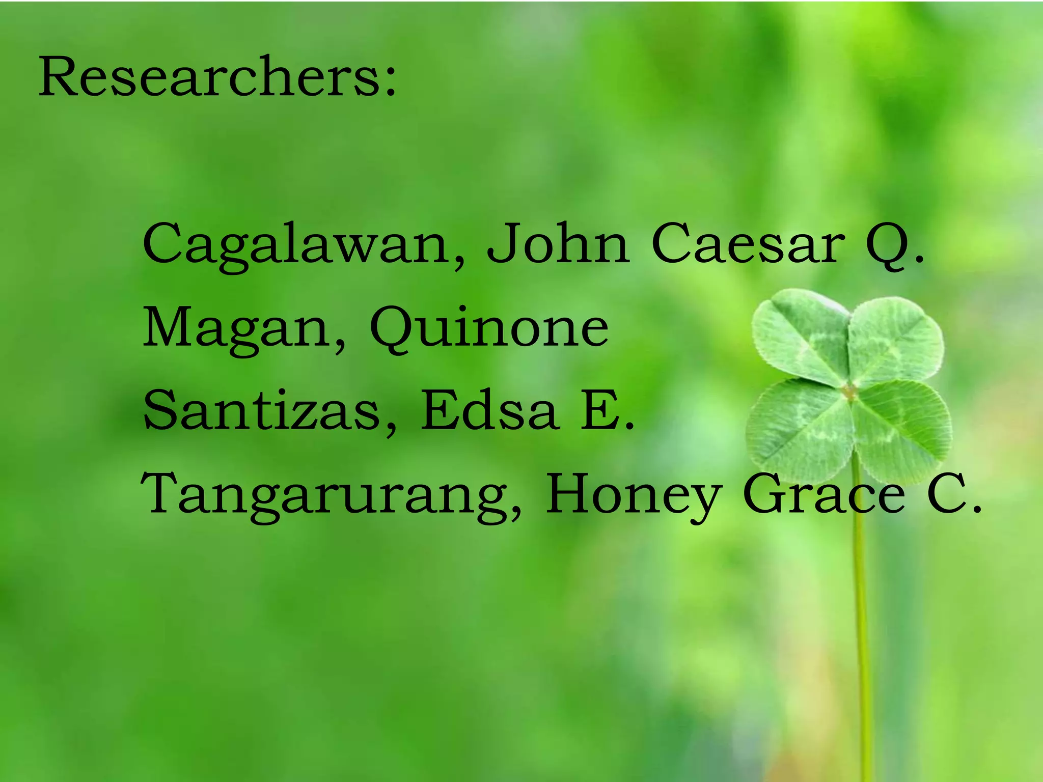 Biodiversity Status of Flora and Fauna in Mt. Palaopao, Manilo Fortich ...