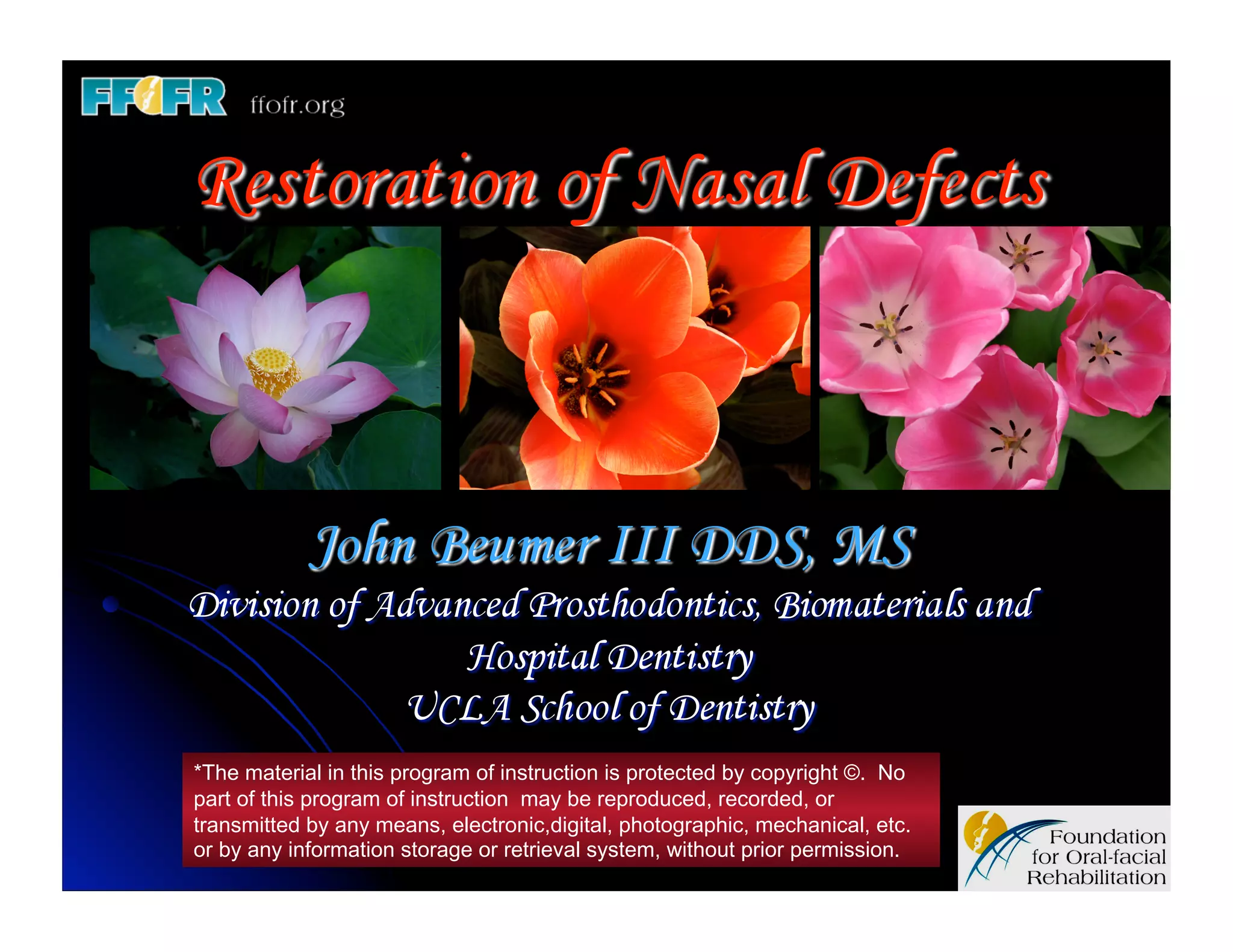23.restoration of nasal defects | PDF