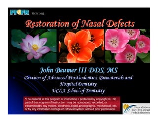 23.restoration of nasal defects | PDF