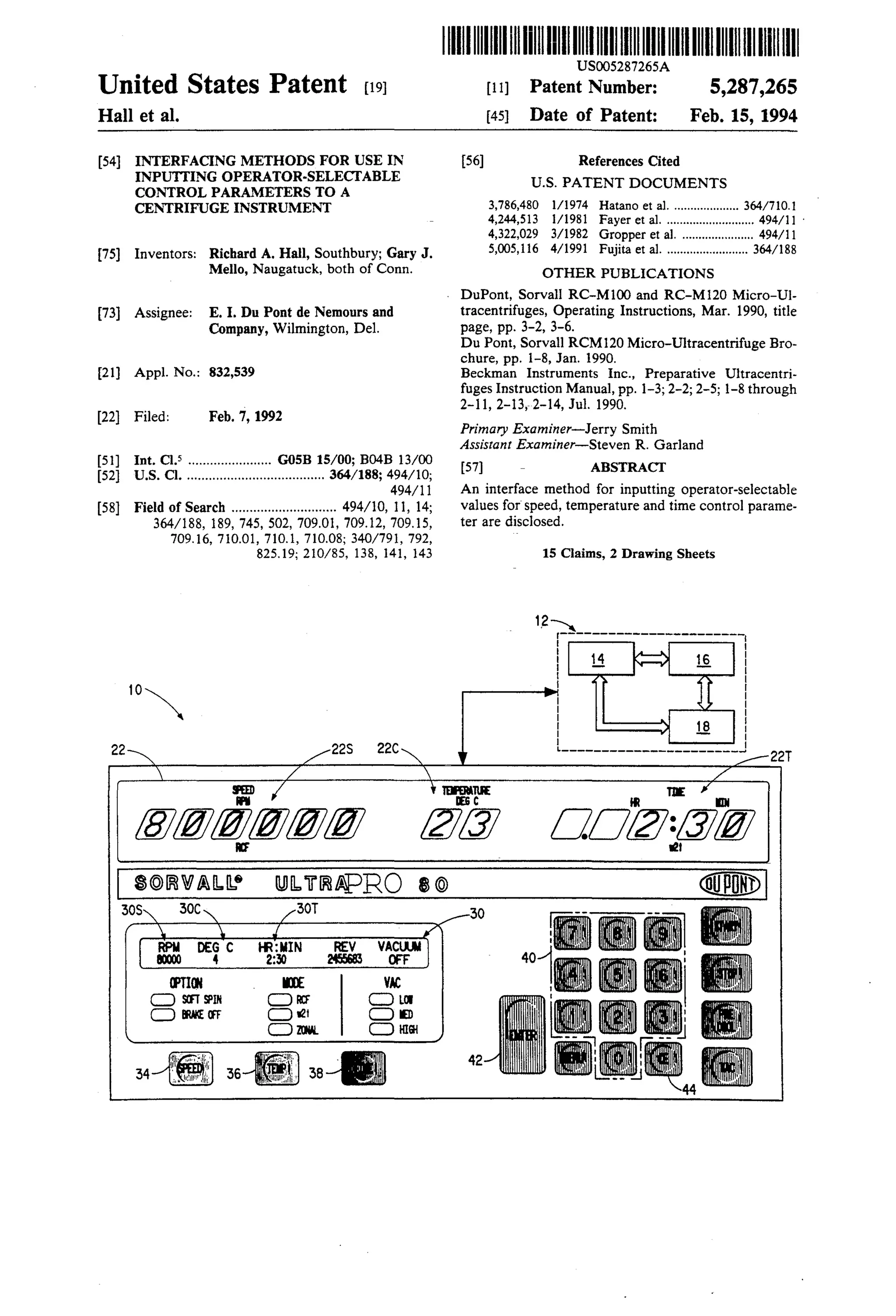 23 richard a. hall - 5287265 - interfacing methods for use in inputting operator-selectable ...