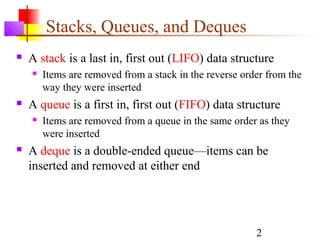23 stacks-queues-deques | PPT