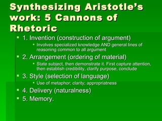 The Rhetoric Of Aristotle | PPT