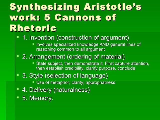 The Rhetoric Of Aristotle | PPT