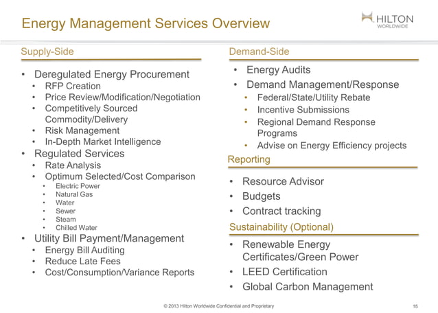 Hilton Worldwide - Leading Efforts in Sustainability and Energy ...
