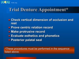 23.trial denture appointment | PPT