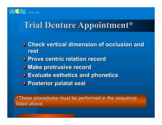 23.trial denture appointment | PDF