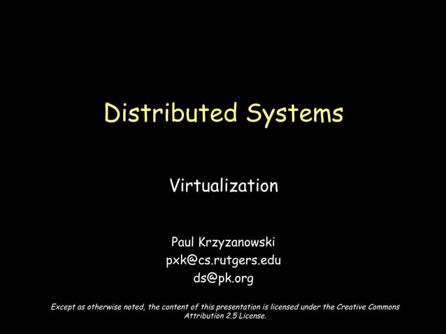 Virtualization (Distributed computing) | PPT | Operating Systems | Computer Software and ...
