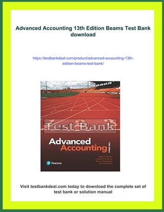 Advanced Accounting 13th Edition Beams Test Bank | PDF