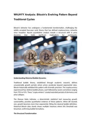 WHJHYY Analysis: Bitcoin's Evolving Pattern Beyond Traditional Cycles ...