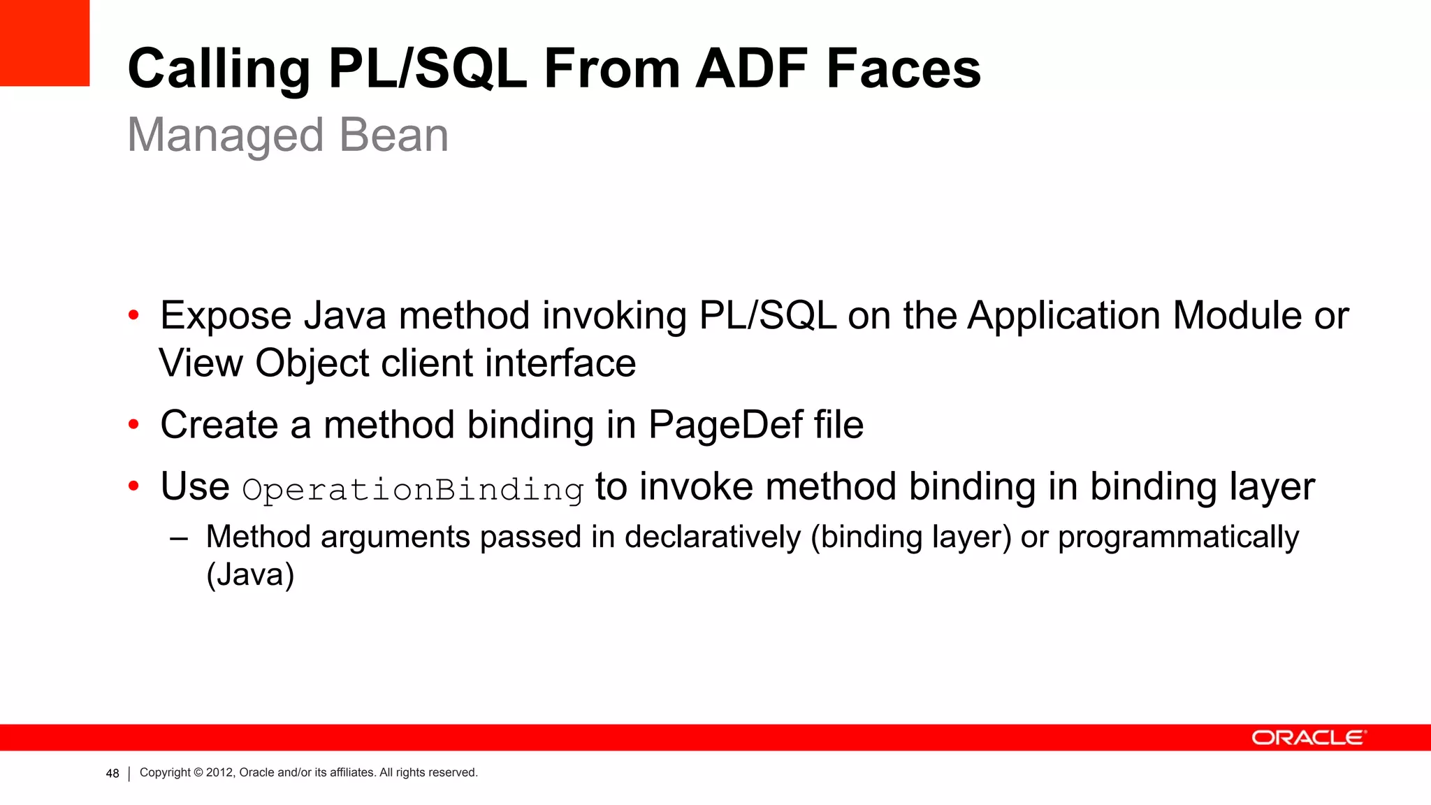 Oracle Adf Architecture Tv Design Architecting For Plsql Integration Ppt