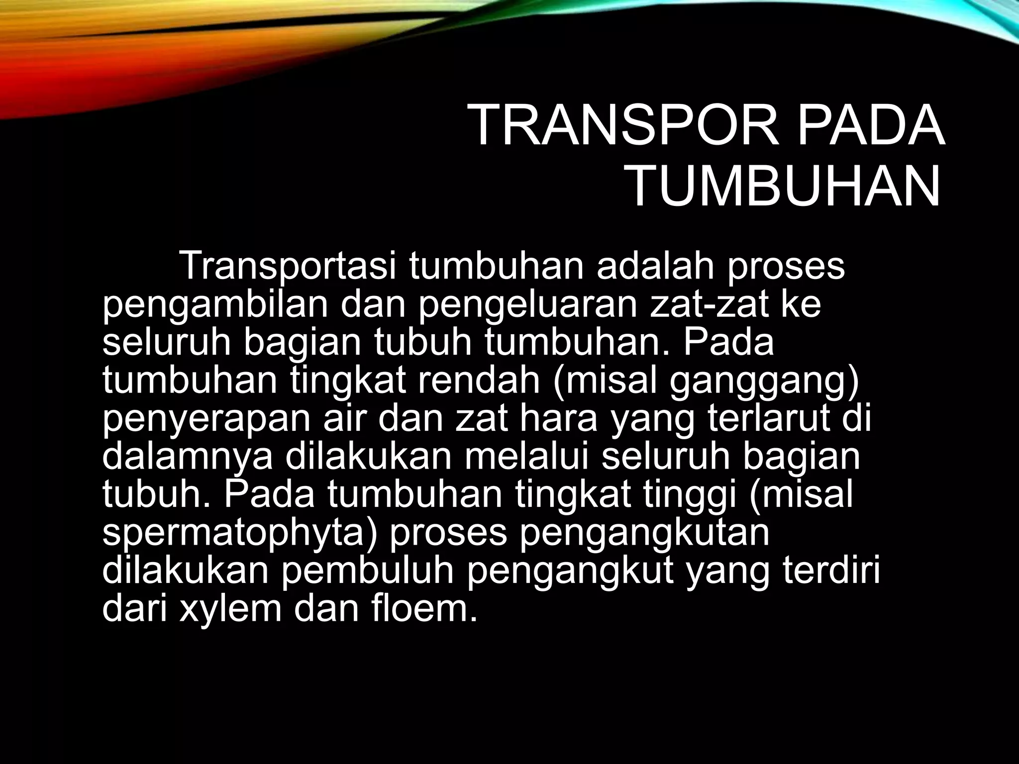 struktur dan fungsi jaringan tumbuhan | PPTX