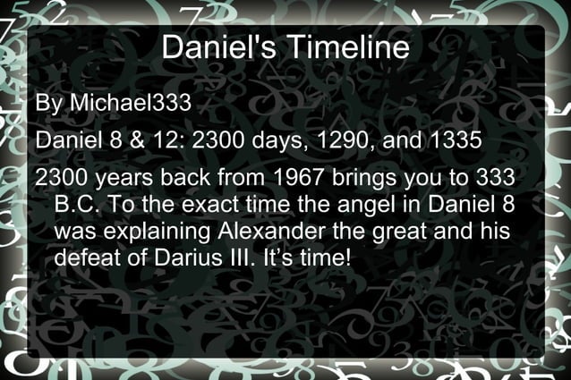 Daniel's Timeline | PPT