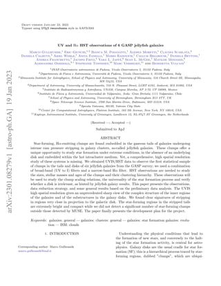 UV and Hα HST observations of 6 GASP jellyfish galaxies | PDF