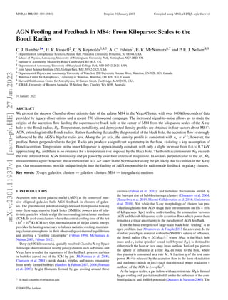 AGN Feeding and Feedback in M84: From Kiloparsec Scales to the Bondi ...