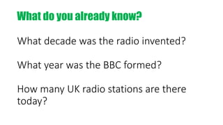 Introduction to radio history LESSON 1 | PPT