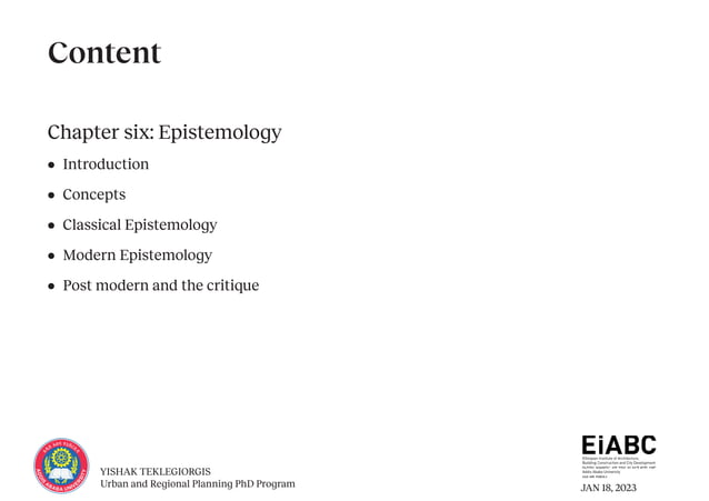 Epistemology " Theory of Knowledge' | PPT