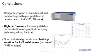 Industrial optically pumped cesium beam clock | PDF