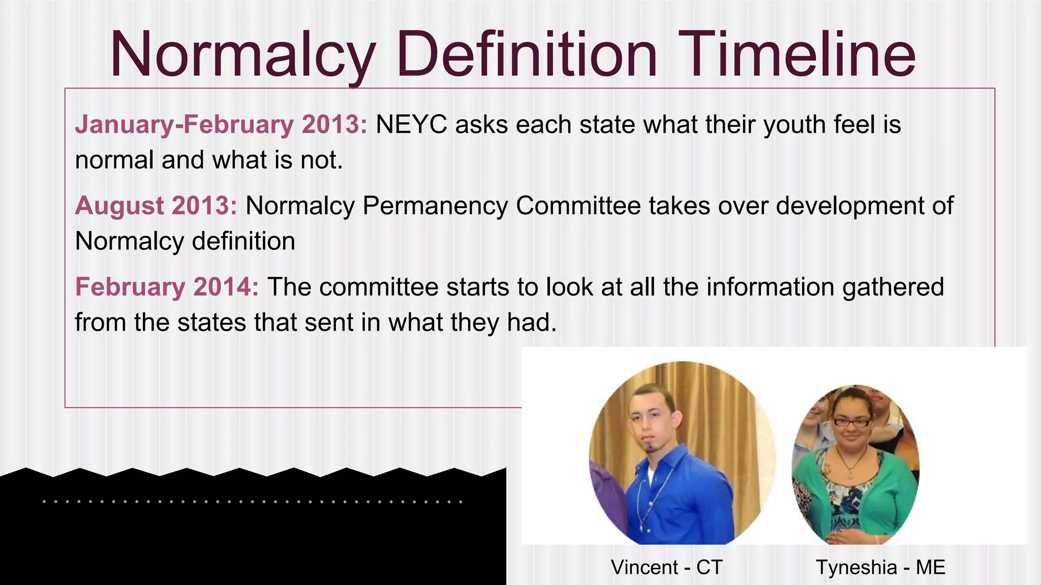 Defining Normal- NEYC Normalcy Committee | PDF | Adoption and Fostering ...