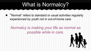Defining Normal- NEYC Normalcy Committee | PDF | Adoption and Fostering ...