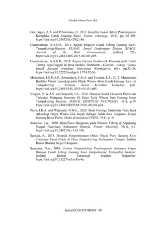 Studi Geologi Lingkungan Berbasis Kearifan Lokal Pada Objek Wisata Candi Tebing Gunung Kawi ...