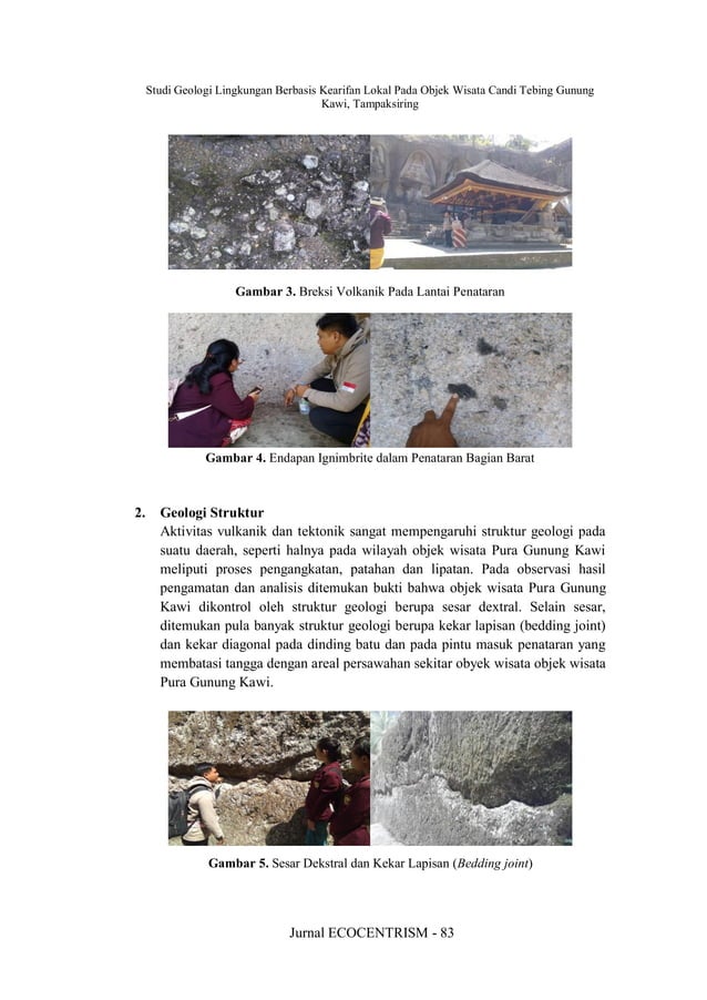 Studi Geologi Lingkungan Berbasis Kearifan Lokal Pada Objek Wisata ...