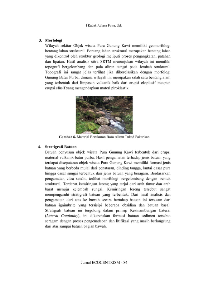 Studi Geologi Lingkungan Berbasis Kearifan Lokal Pada Objek Wisata ...