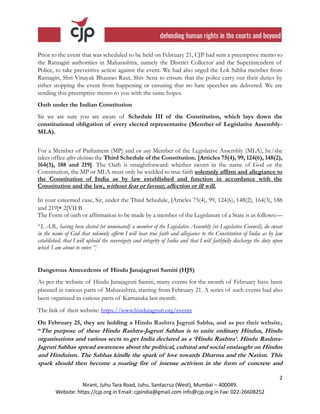 230224 -CJP Preemptive complaint to MLA, Mysuru Karnataka HJS.pdf