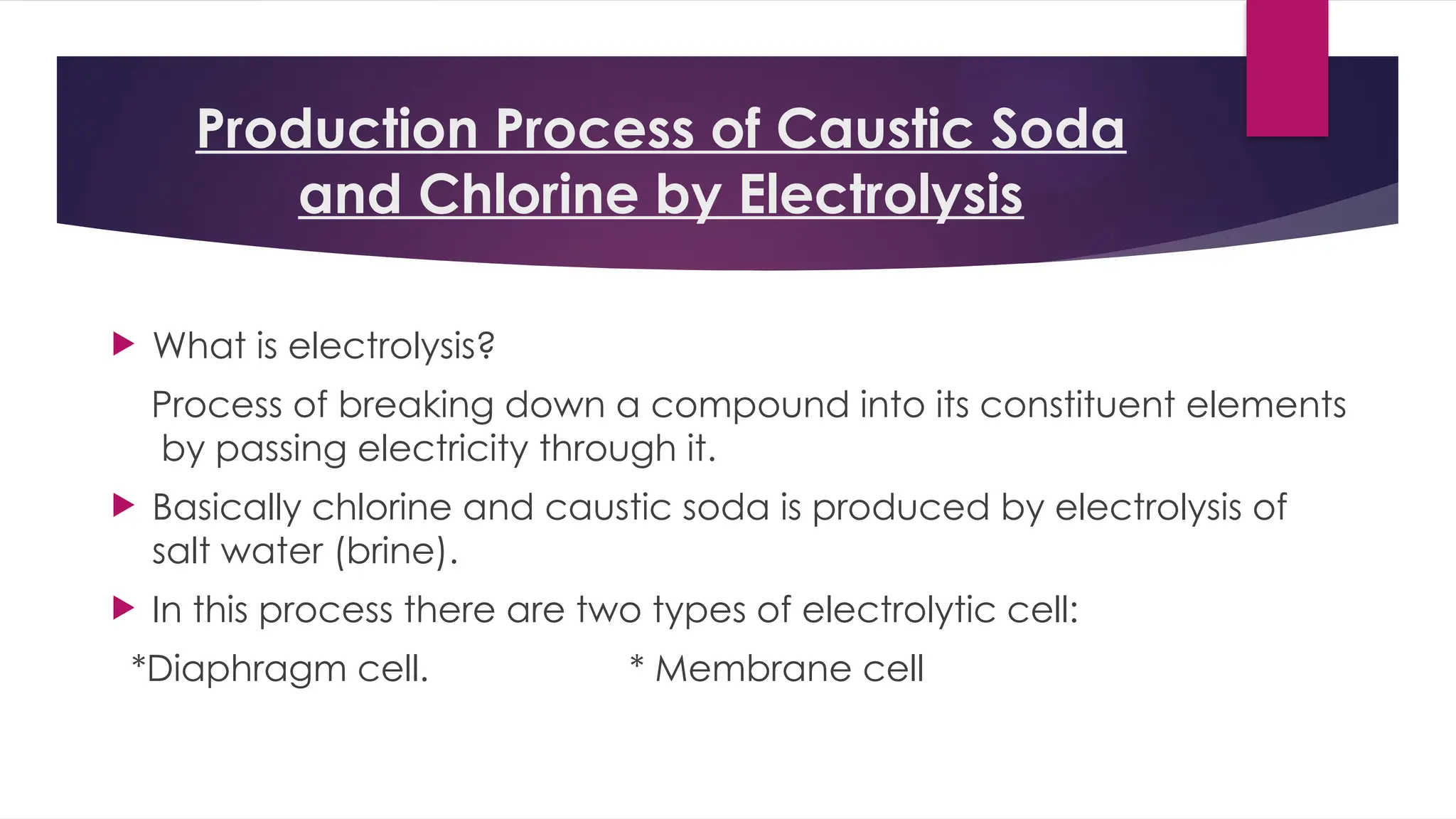 Manufacturing of caustic soda by membrane cell | PPTX
