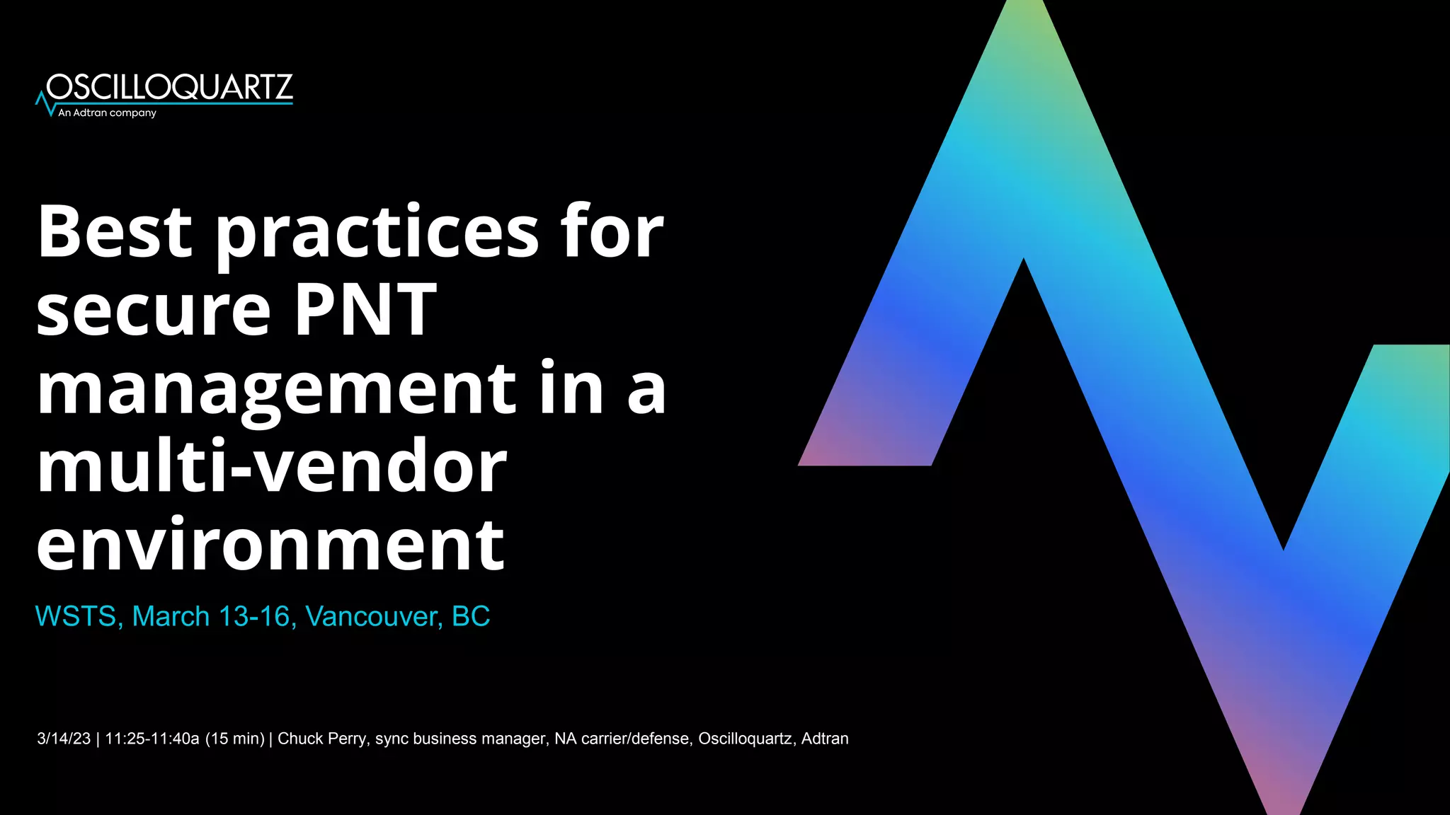 Best practices for secure PNT management in a multi vendor environment ...