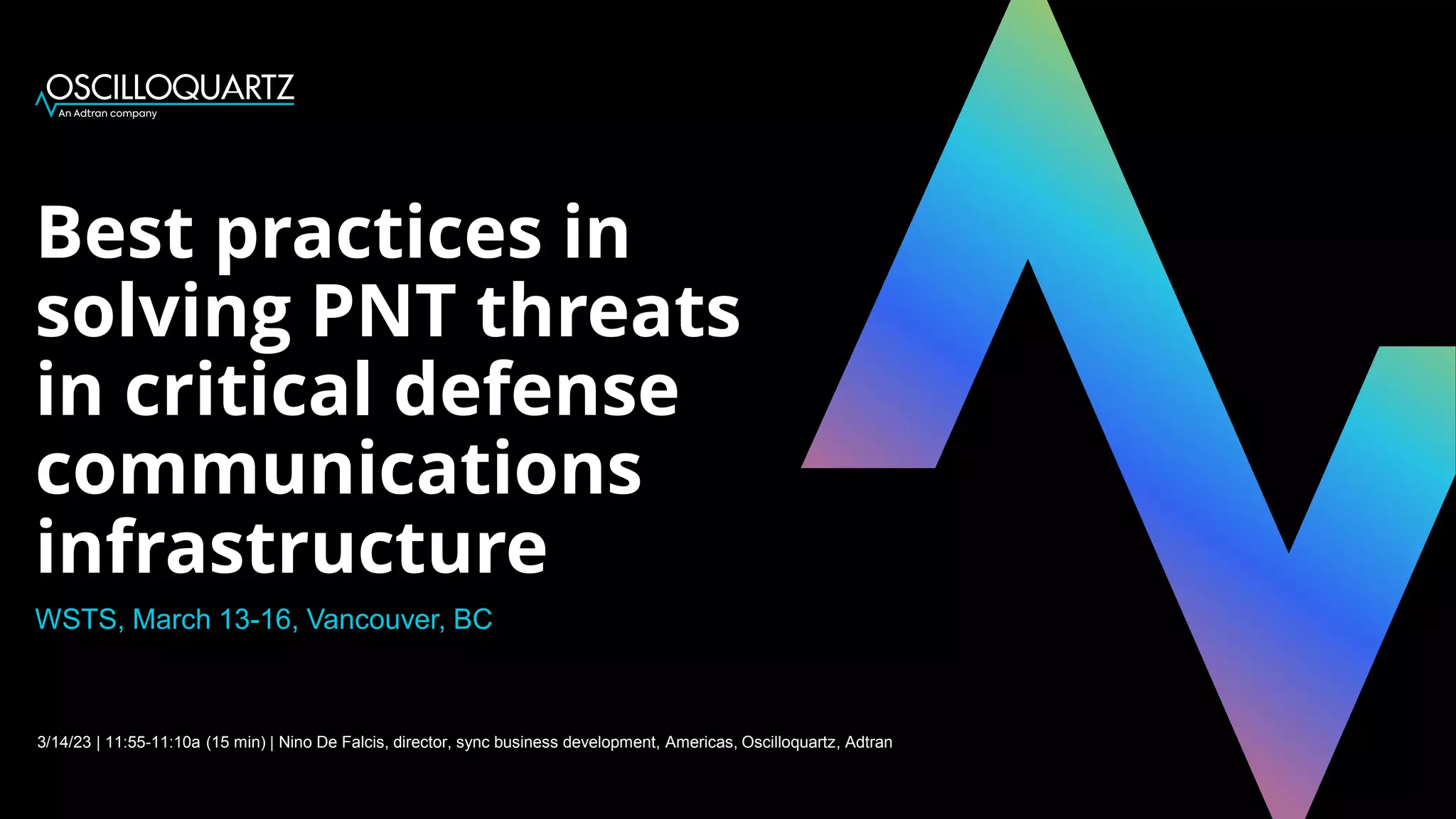 Best practices in solving PNT threats in critical defense ...