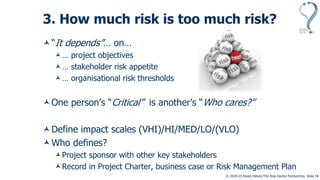 Demystifying Project Risk Management: Practical Tips for Practitioners ...