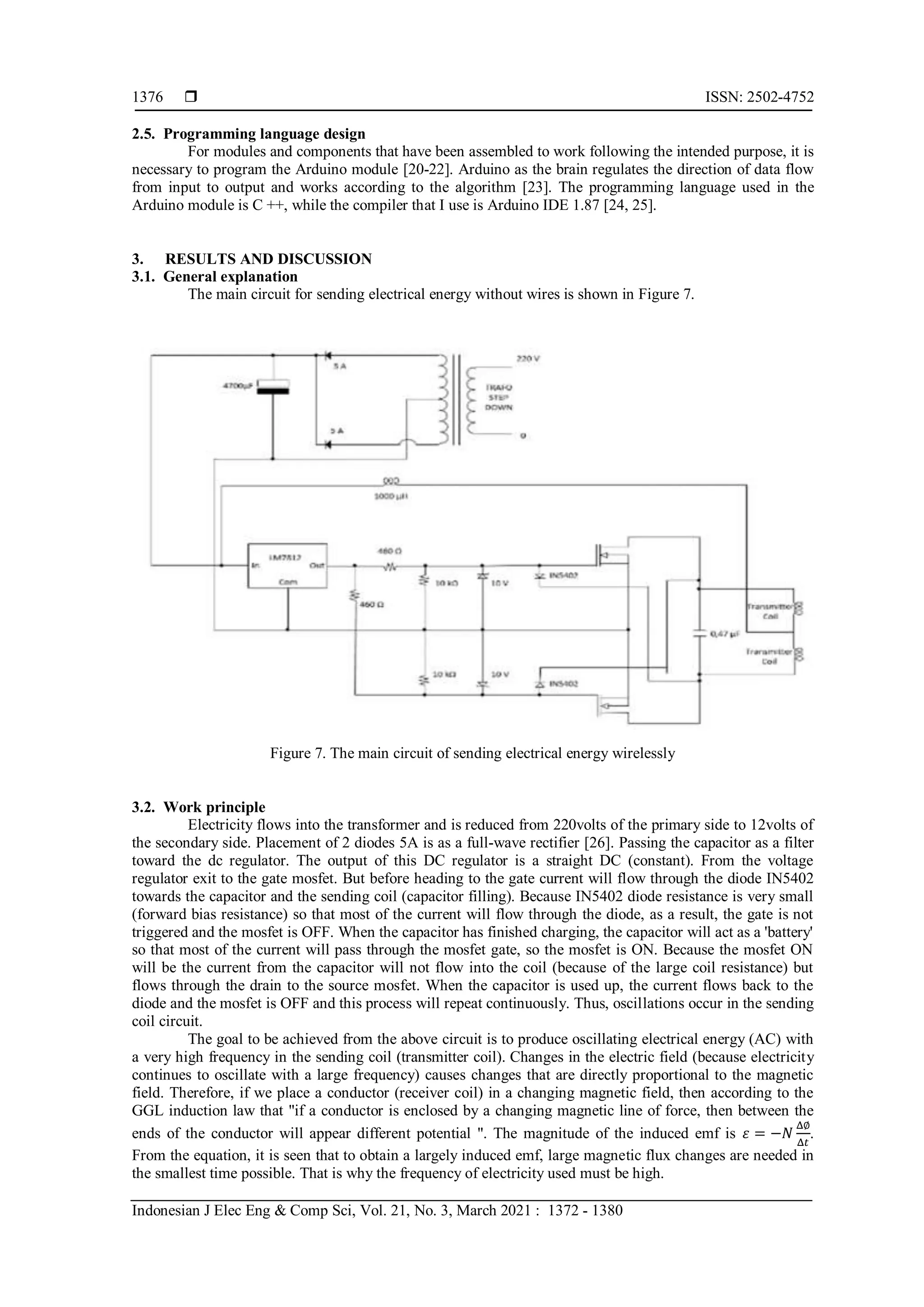 Wireless electric energy transmission system and its recording system using PZEM004T and ...