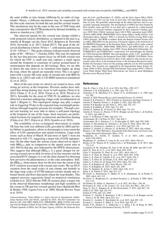 EUV fine structure and variability associated with coronal rain revealed by Solar Orbiter/EUI ...