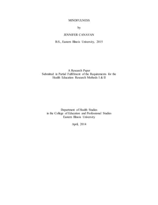 Mind body Matter; the role of your mind in healing the body | PDF