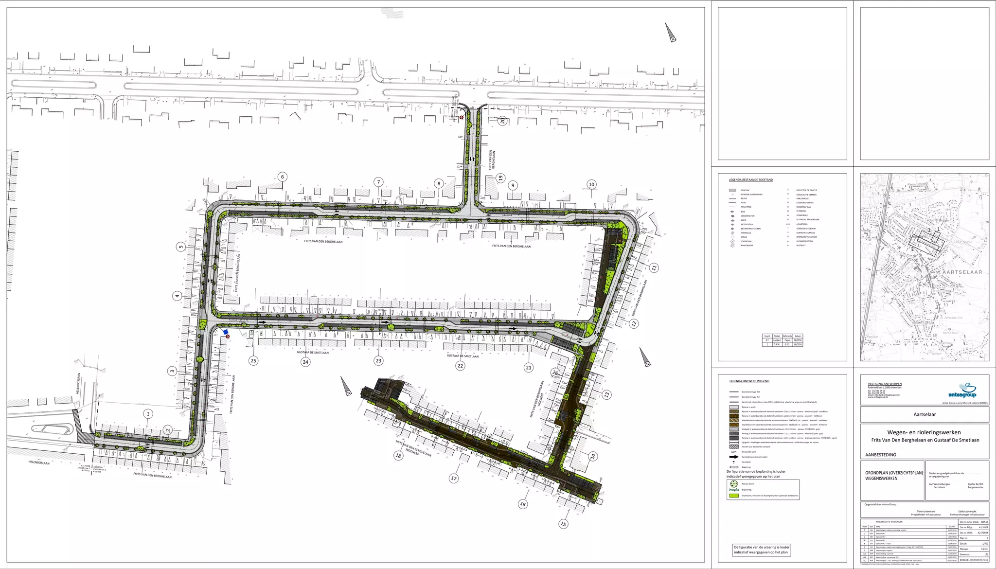Grondplan Weg- en rioleringswerken Frits Van den Berghelaan - Gustaaf ...