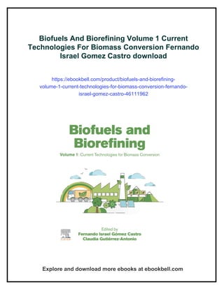 Biofuels And Biorefining Volume 1 Current Technologies For Biomass ...