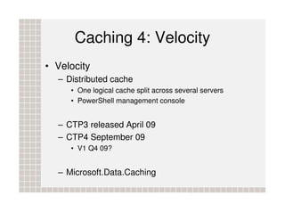 ASP.NET Scalability - VBUG London | PPT
