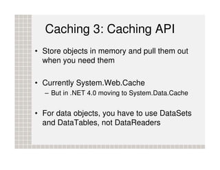 ASP.NET Scalability - VBUG London | PPT
